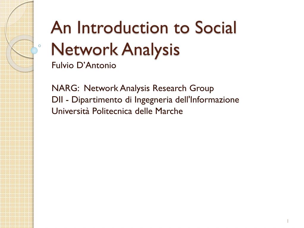 PPT - An Introduction to Social Network Analysis PowerPoint ...