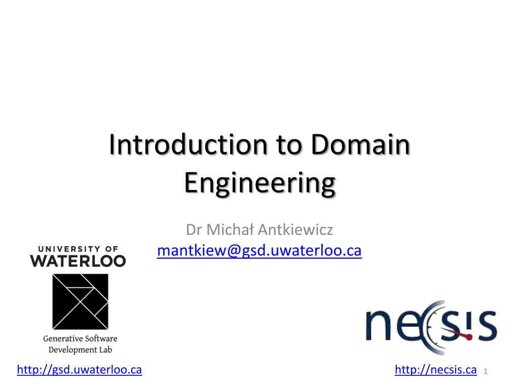 PPT - Introduction to Domain Engineering PowerPoint Presentation, free ...