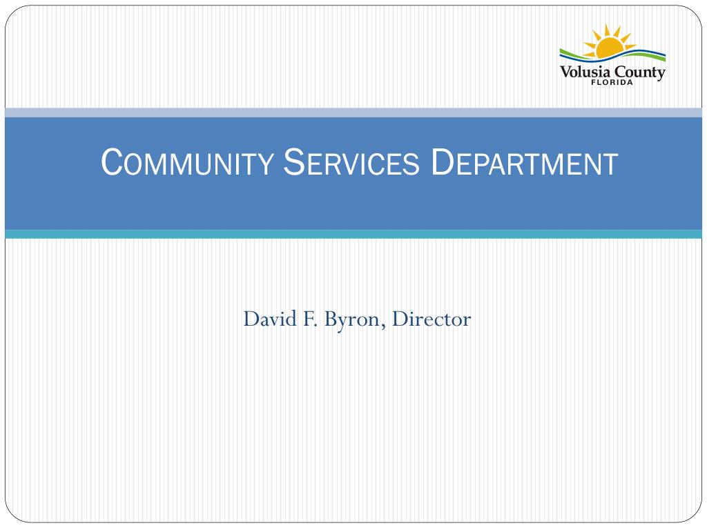 PPT - Community Services Department PowerPoint Presentation, free ...