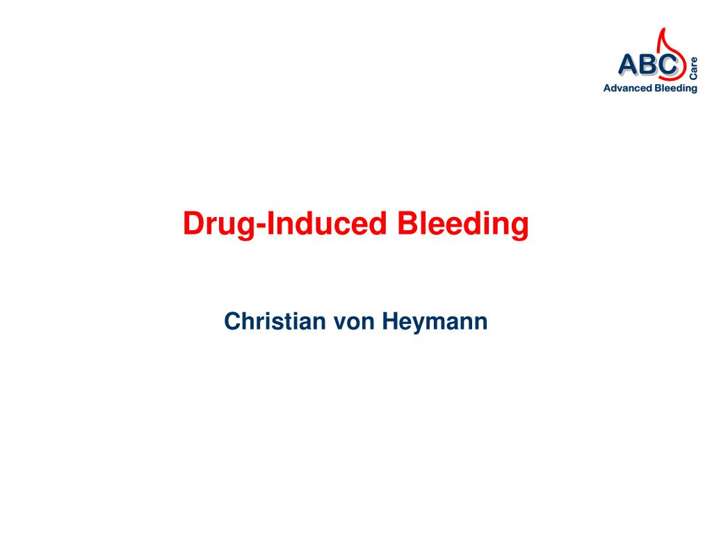 PPT - Drug-Induced Bleeding PowerPoint Presentation, free download - ID ...