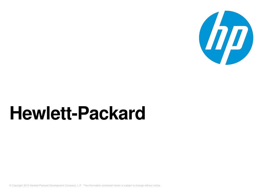 PPT - Hewlett-Packard PowerPoint Presentation, free download - ID:4848734