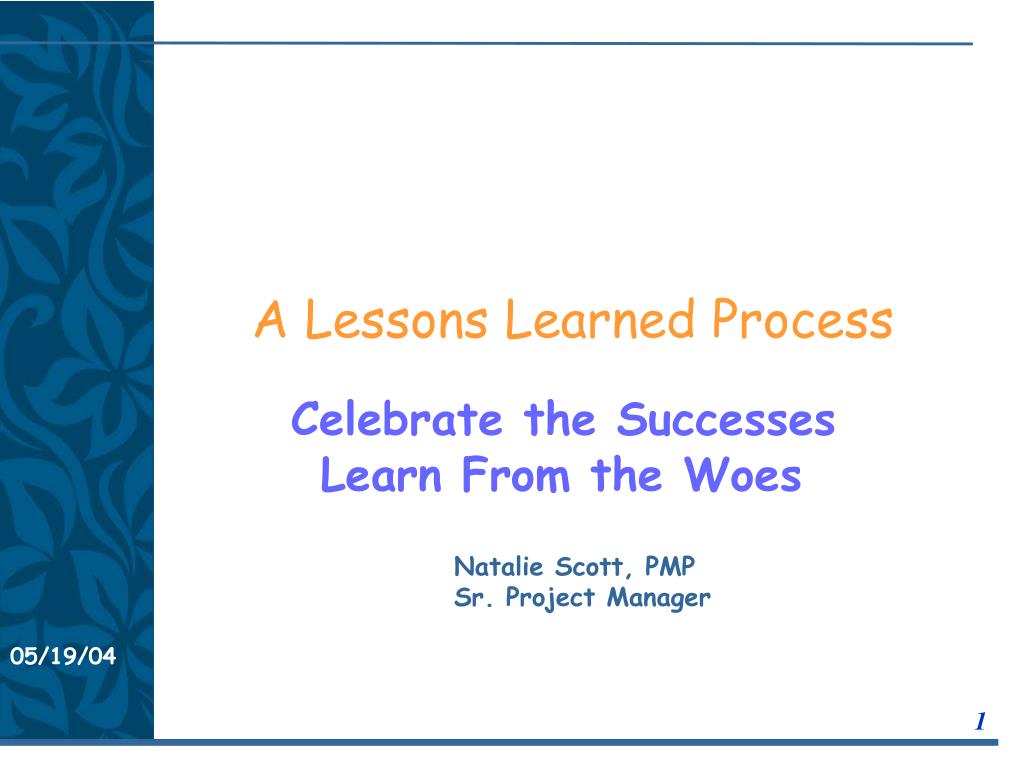 PPT - A Lessons Learned Process PowerPoint Presentation, free download ...