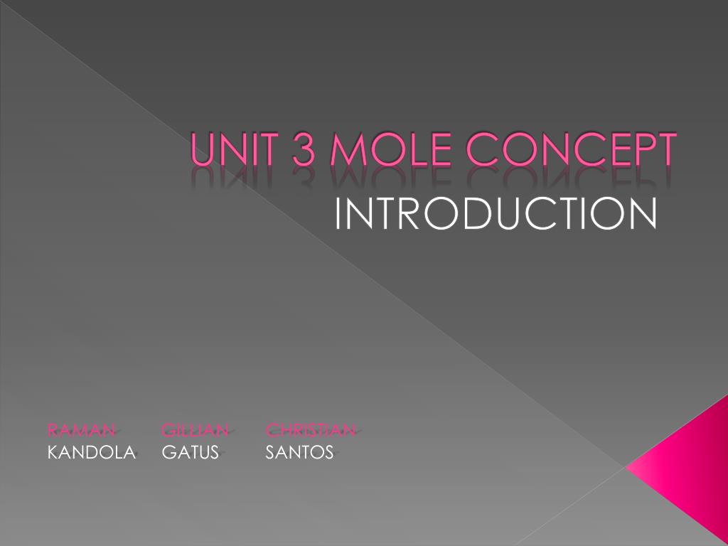 PPT - UNIT 3 MOLE CONCEPT PowerPoint Presentation, free download - ID ...