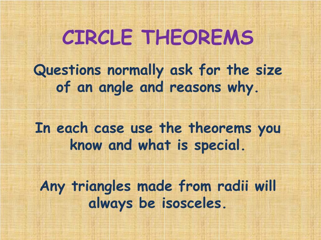 PPT - CIRCLE THEOREMS PowerPoint Presentation, free download - ID:4854775