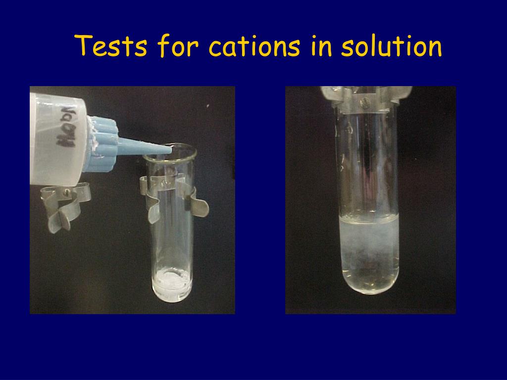 PPT - Tests for cations in solution PowerPoint Presentation, free ...