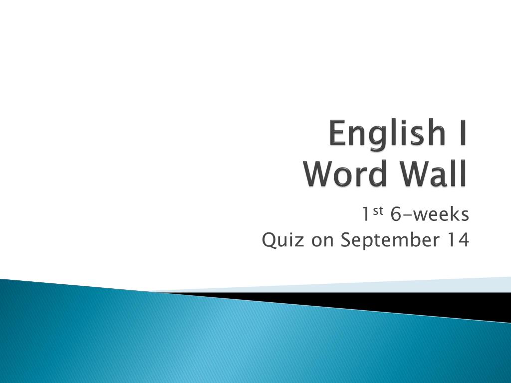 PPT - English I Word Wall PowerPoint Presentation, free download - ID ...