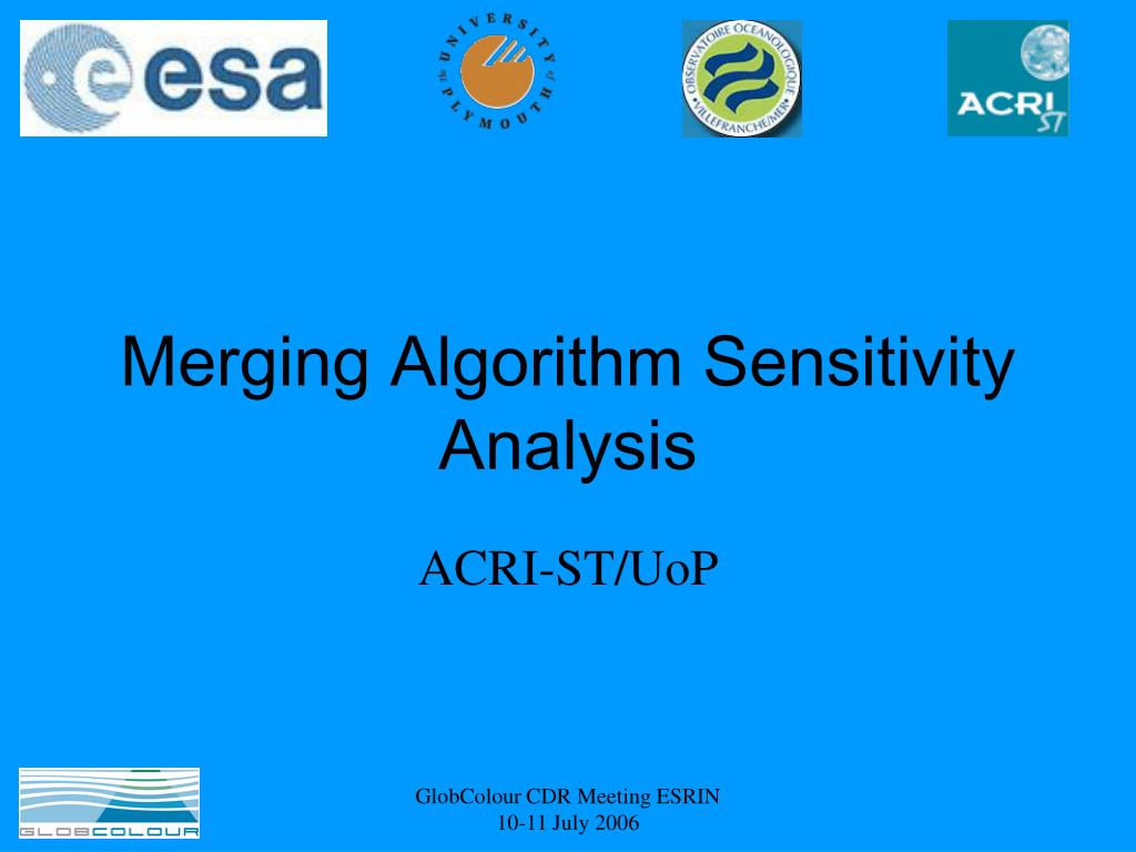 PPT - Merging Algorithm Sensitivity Analysis PowerPoint Presentation ...
