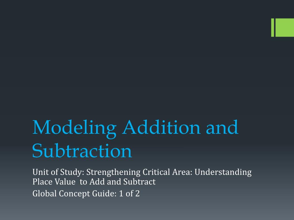 PPT - Modeling Addition and Subtraction PowerPoint Presentation, free ...
