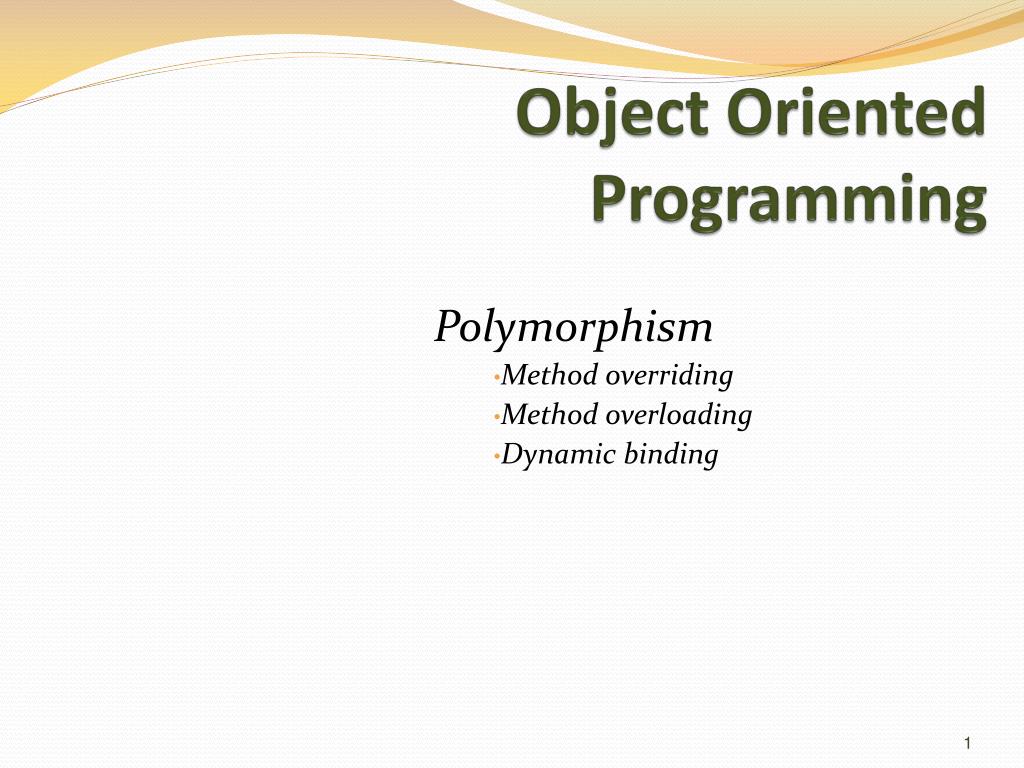 PPT - Object Oriented Programming PowerPoint Presentation, free ...