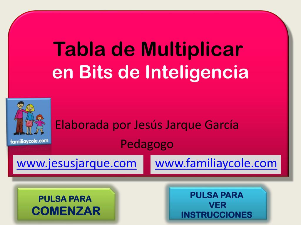 PPT - Tabla de Multiplicar en Bits de Inteligencia PowerPoint ...