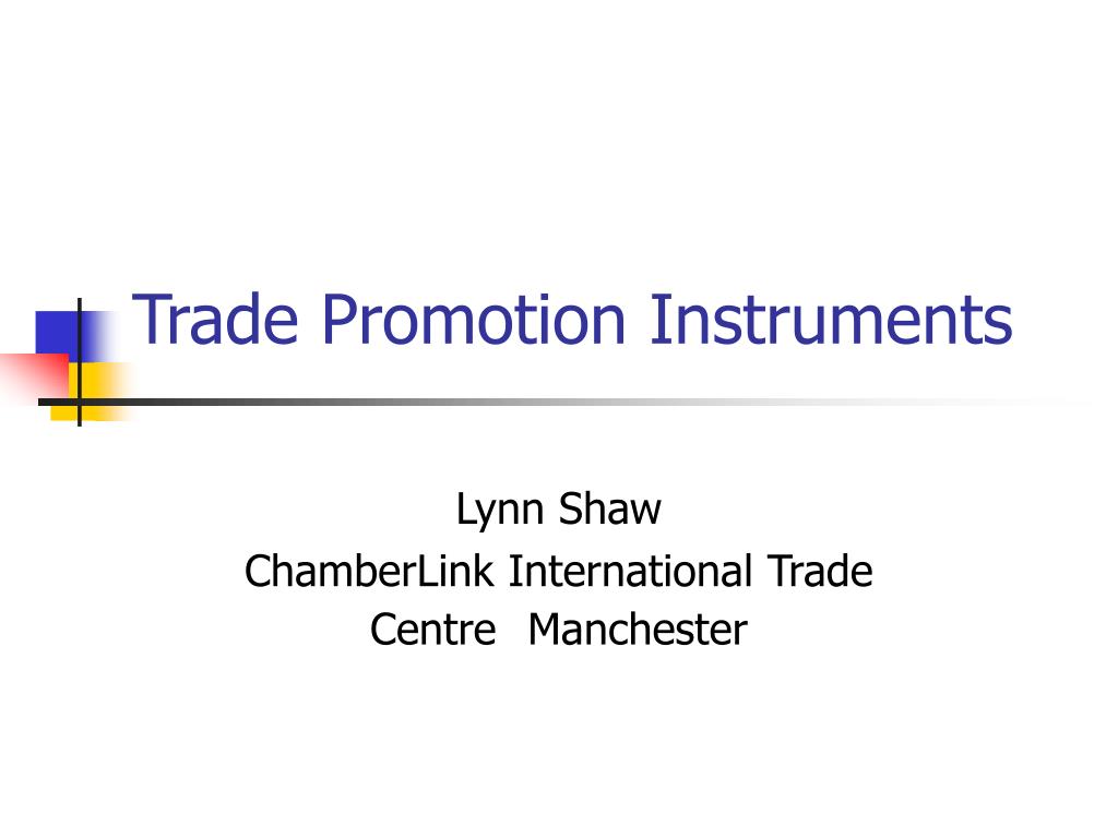 PPT - Trade Promotion Instruments PowerPoint Presentation, free ...