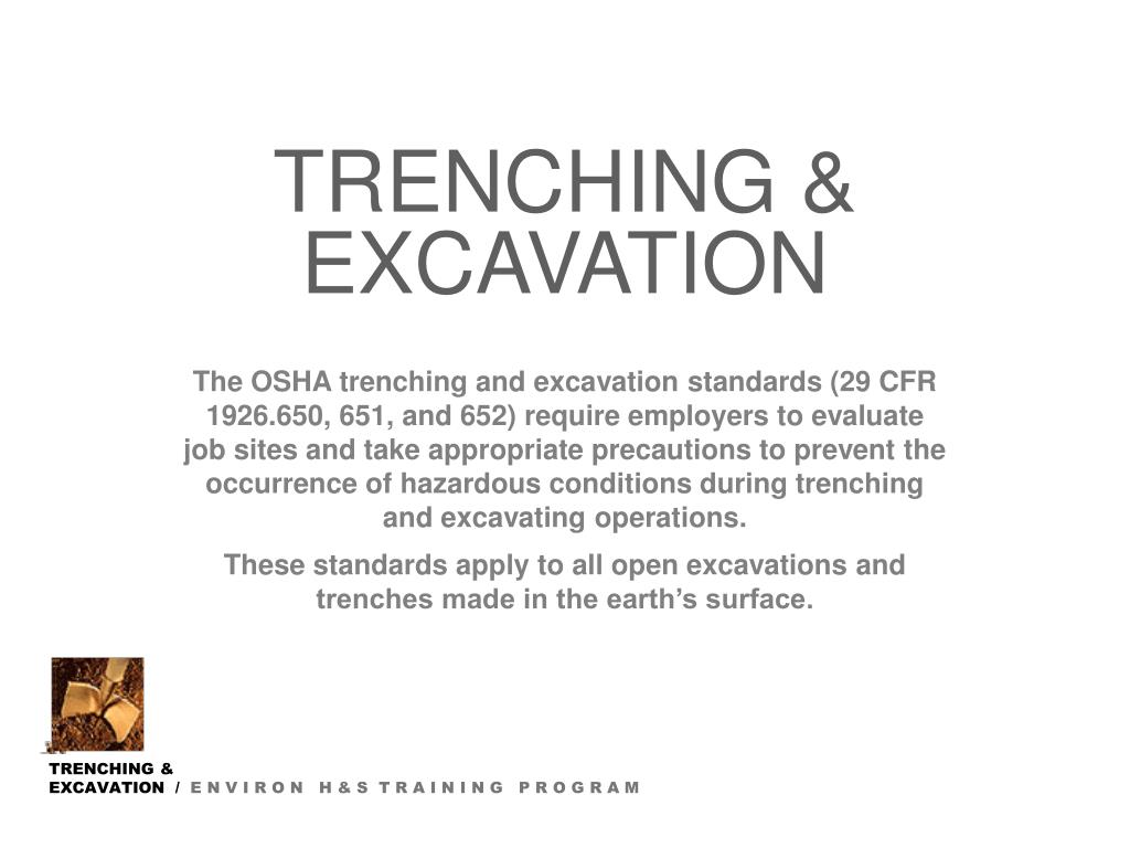 PPT - TRENCHING & EXCAVATION PowerPoint Presentation, free download - ID:4877021