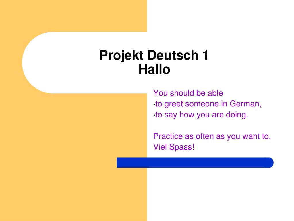 PPT - Projekt Deutsch 1 Hallo PowerPoint Presentation, free download ...