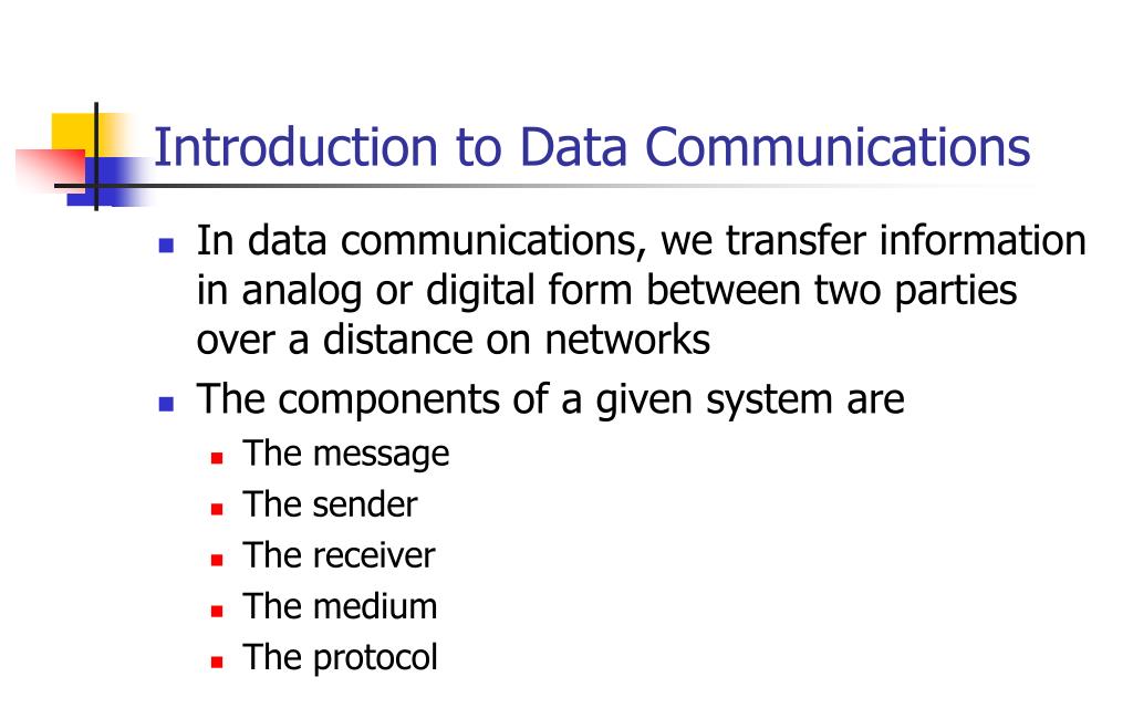 PPT - Introduction to Data Communications PowerPoint Presentation, free ...