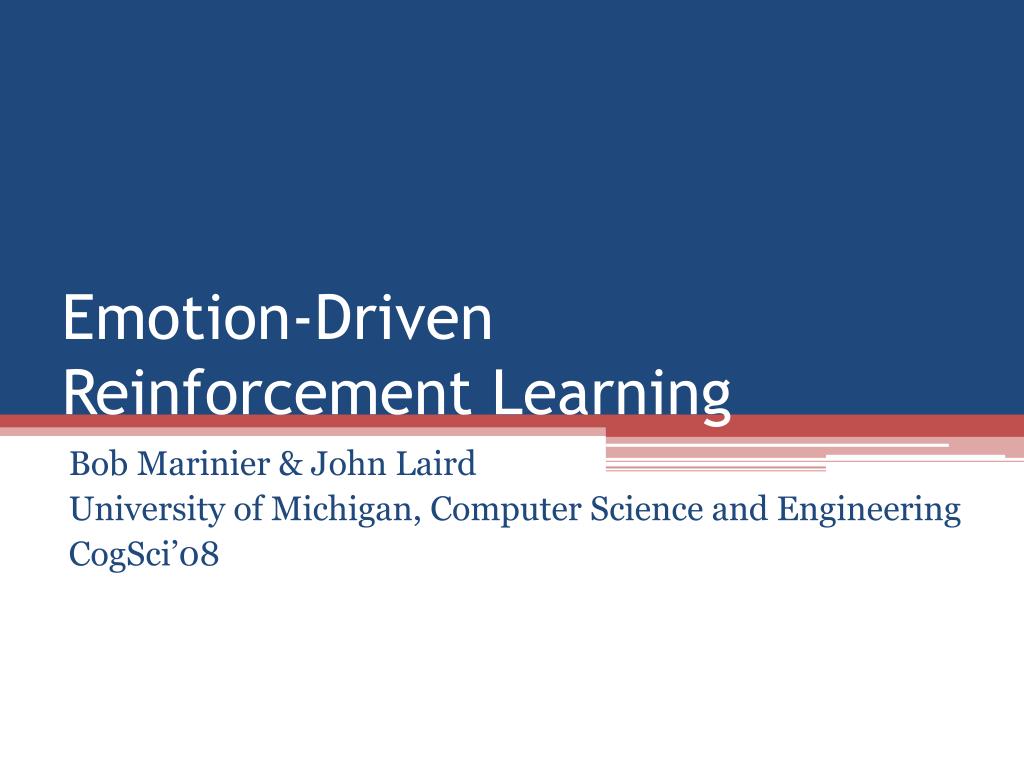 PPT - Emotion-Driven Reinforcement Learning PowerPoint Presentation ...