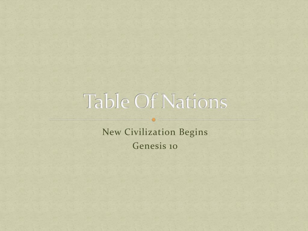 PPT - Table Of Nations PowerPoint Presentation, free download - ID:4889987