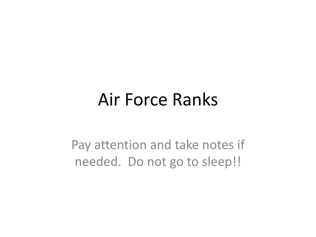 PPT - Air Force Ranks PowerPoint Presentation, free download - ID:4897790