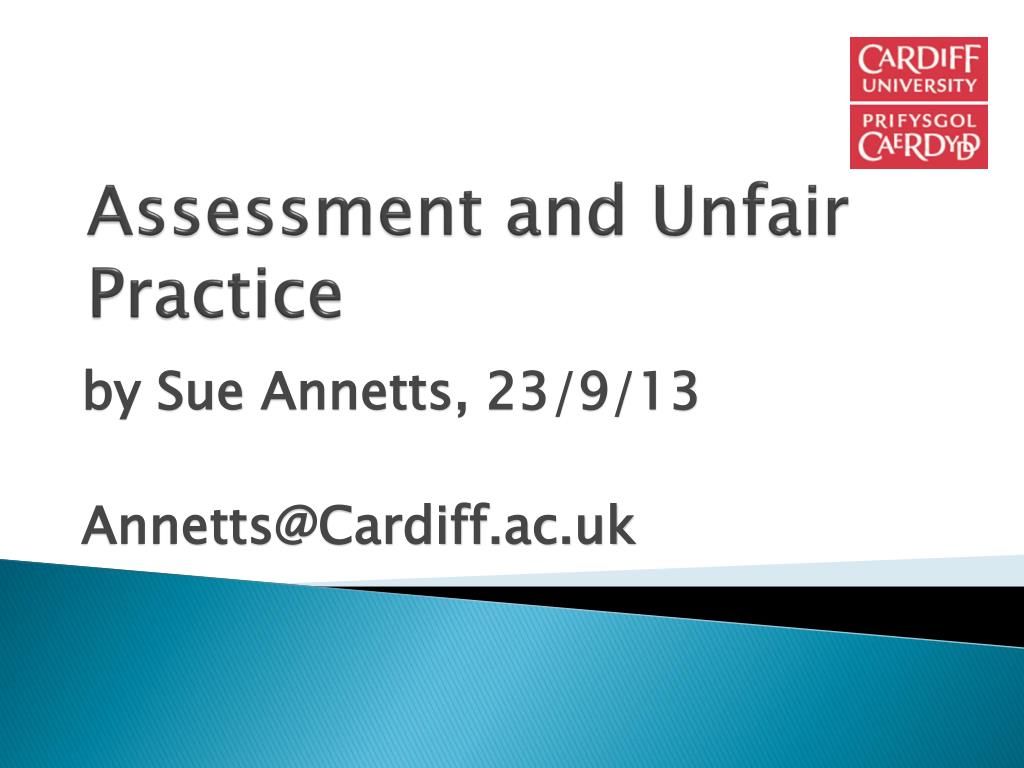 PPT - Assessment and Unfair Practice PowerPoint Presentation, free ...