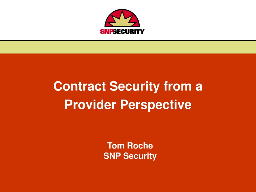 PPT - Tom Roche SNP Security PowerPoint Presentation, free download ...