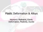 PPT - Plastic Deformation in Single or Polycrystalline Materials ...