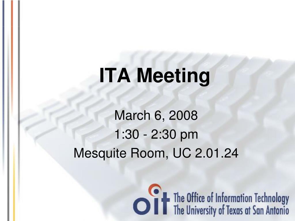 PPT - ITA Meeting PowerPoint Presentation, free download - ID:4907250
