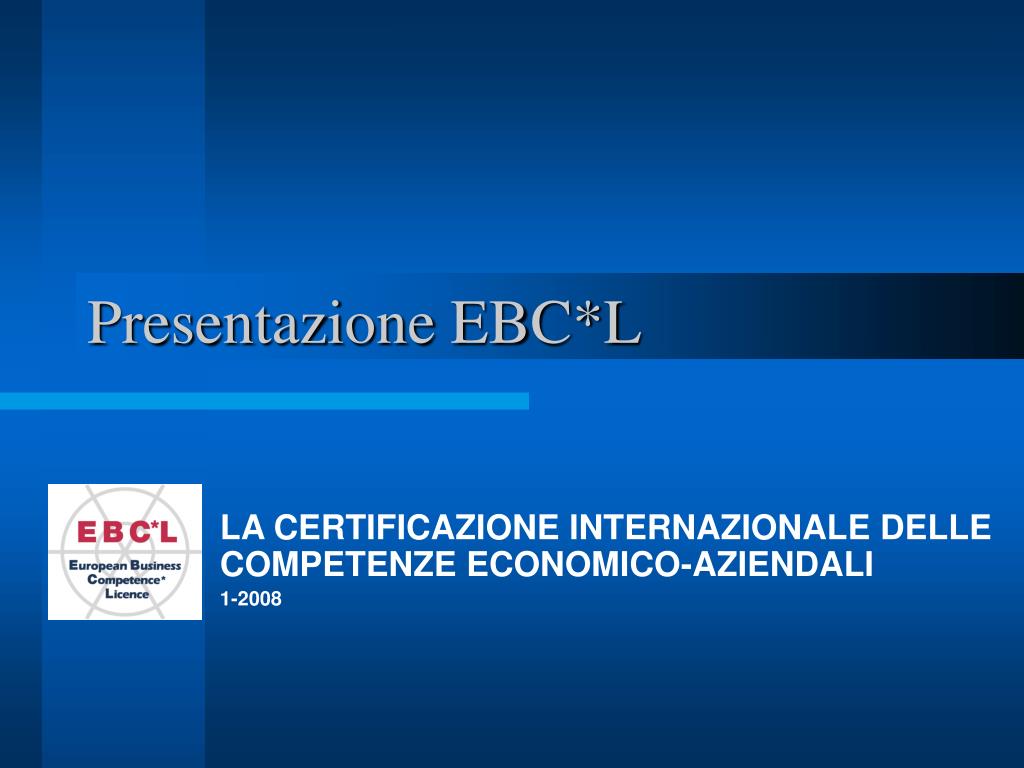 PPT - Presentazione EBC*L PowerPoint Presentation, free download - ID ...