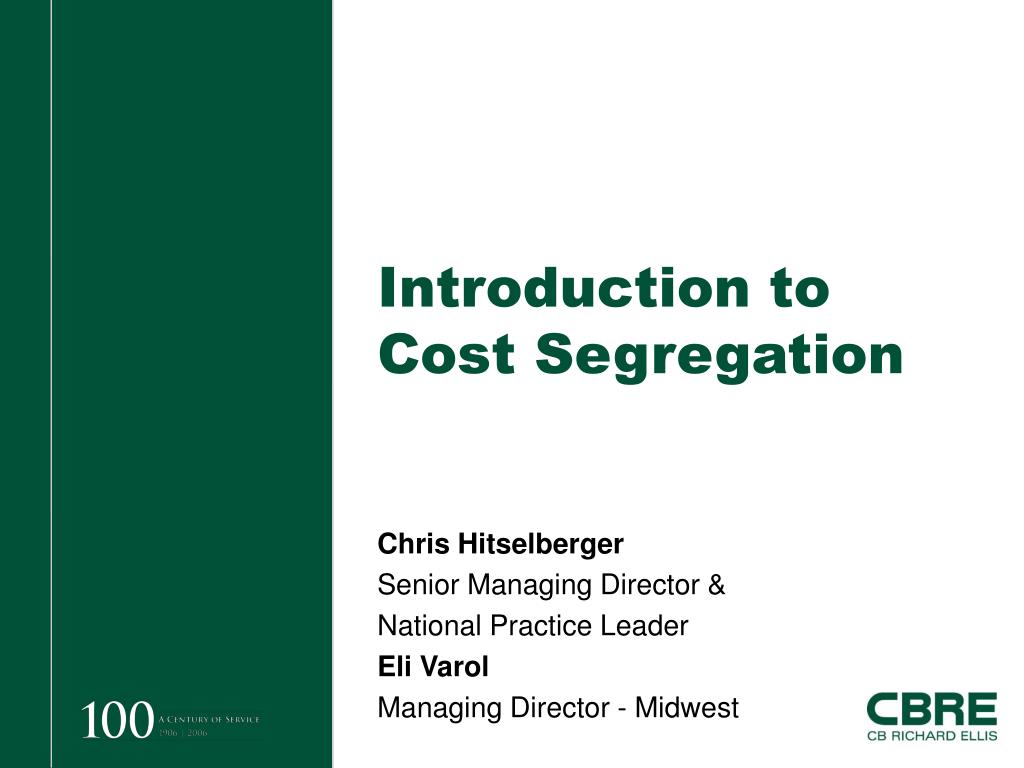 PPT - Introduction to Cost Segregation PowerPoint Presentation, free ...
