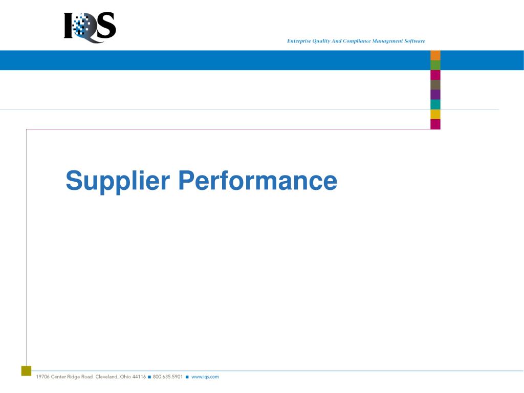 PPT - Supplier Performance PowerPoint Presentation, free download - ID ...