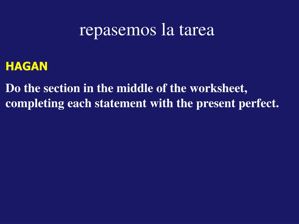 PPT - repasemos la tarea PowerPoint Presentation, free download - ID ...