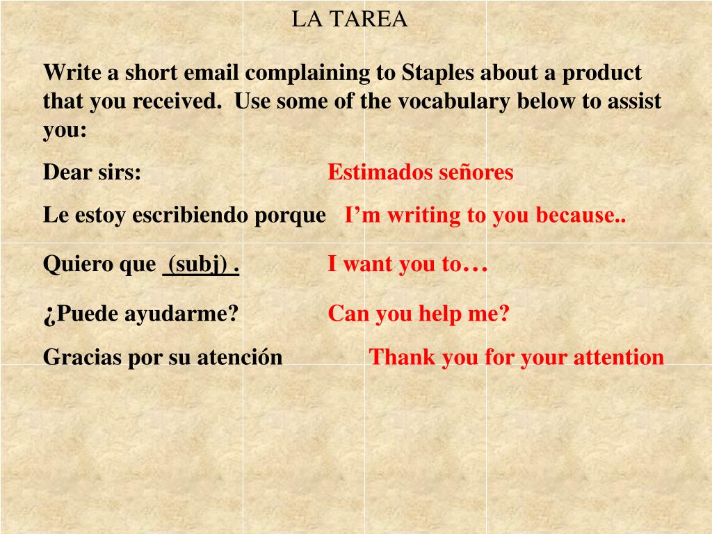 PPT - LA TAREA PowerPoint Presentation, free download - ID:4921618