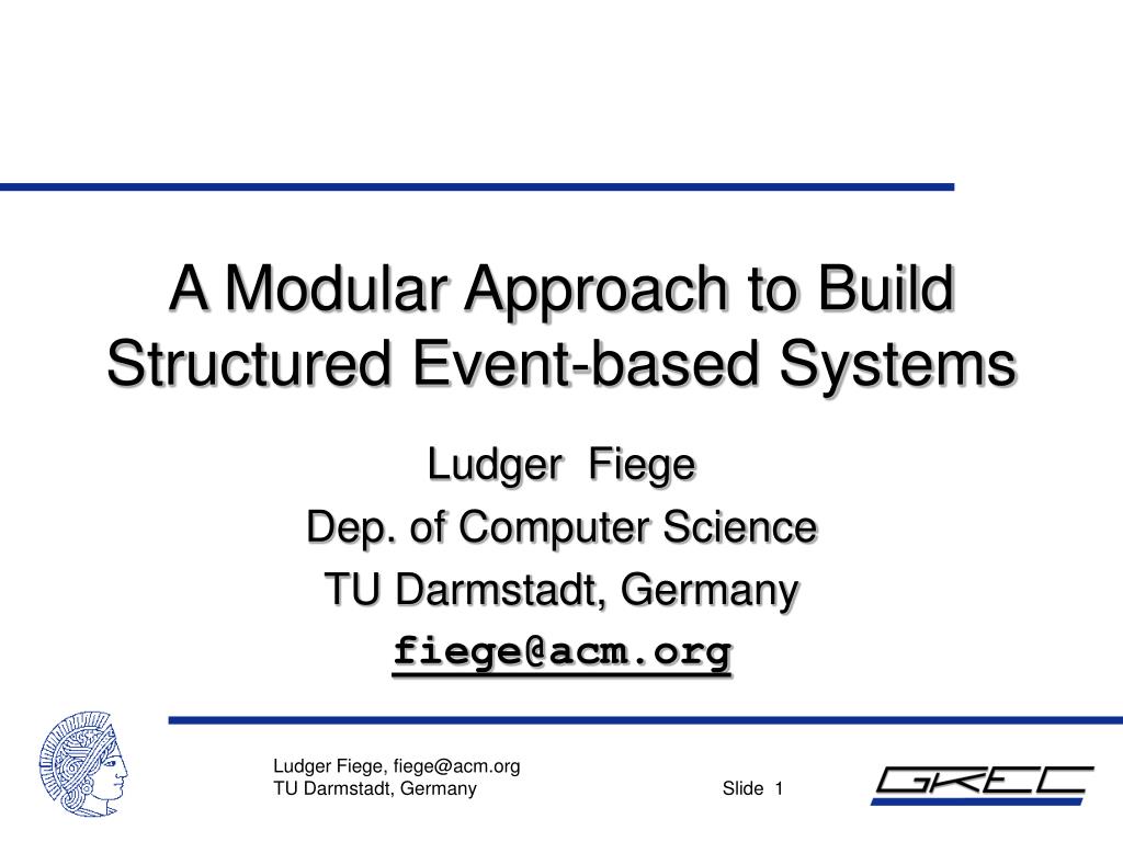 PPT - A Modular Approach to Build Structured Event-based Systems ...