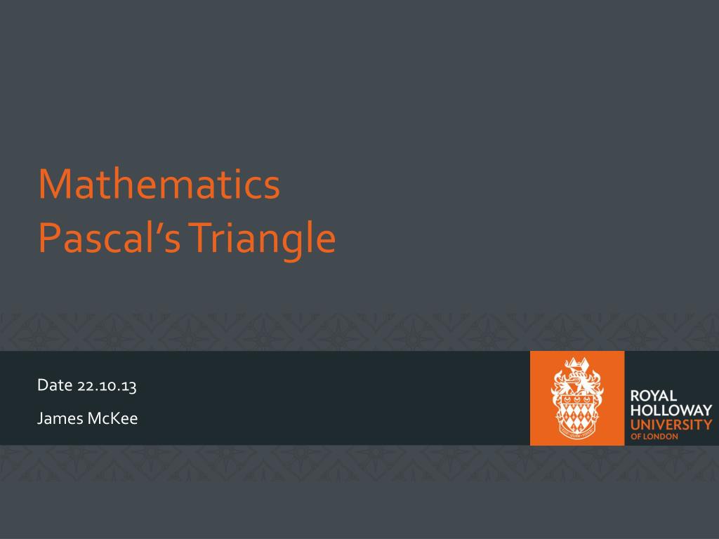 PPT - Mathematics Pascal’s Triangle PowerPoint Presentation, free ...