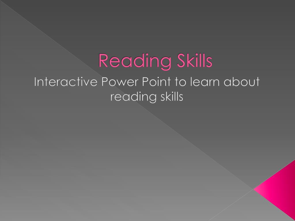 PPT - Reading Skills PowerPoint Presentation, free download - ID:4930748