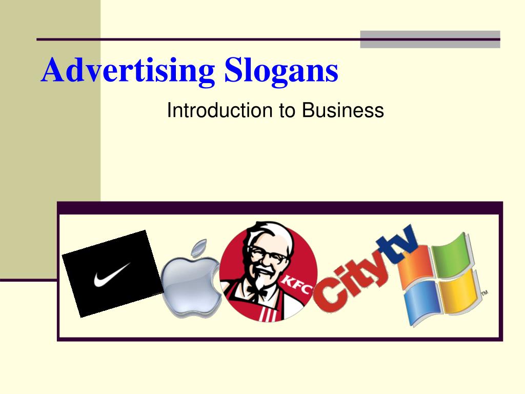 PPT - Advertising Slogans PowerPoint Presentation, free download - ID ...