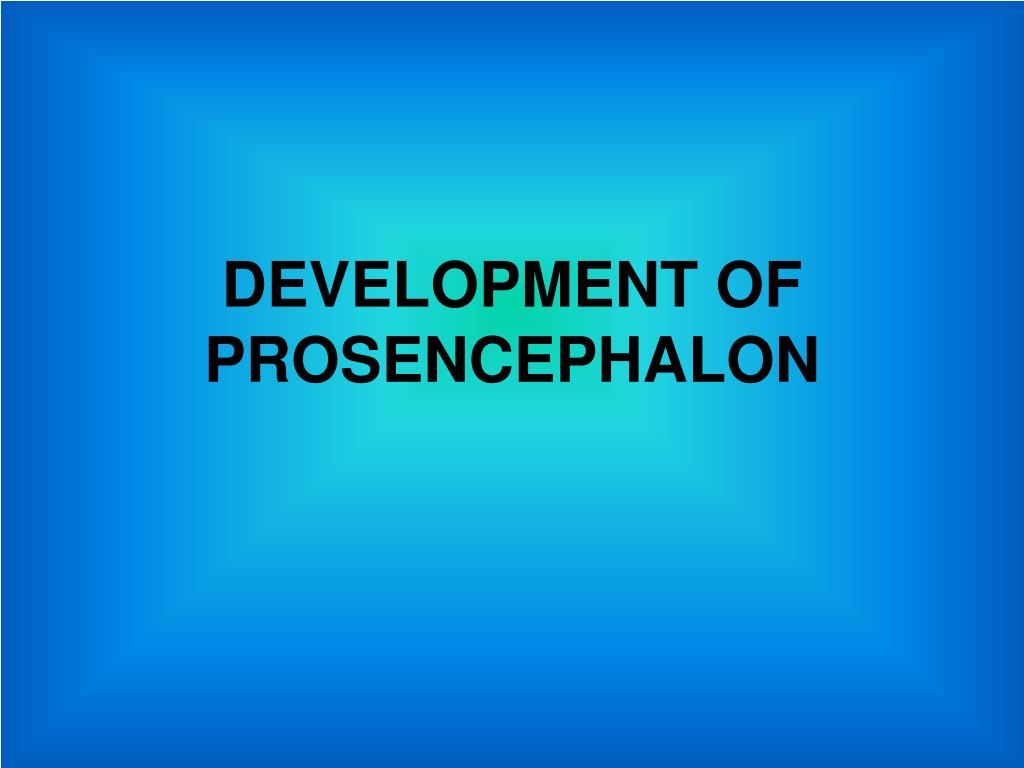 PPT - DEVELOPMENT OF PROSENCEPHALON PowerPoint Presentation, free ...