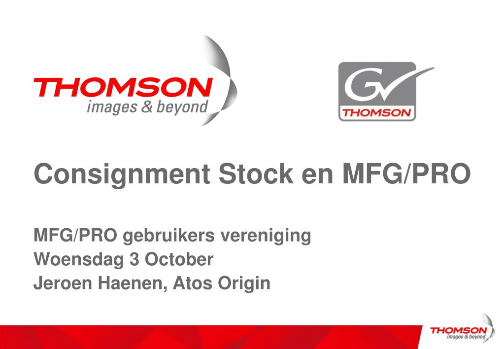 PPT - Consignment Stock en MFG/PRO PowerPoint Presentation, free ...
