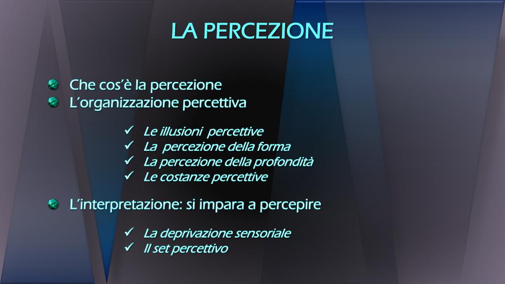 PPT - LA PERCEZIONE PowerPoint Presentation, free download - ID:4942437