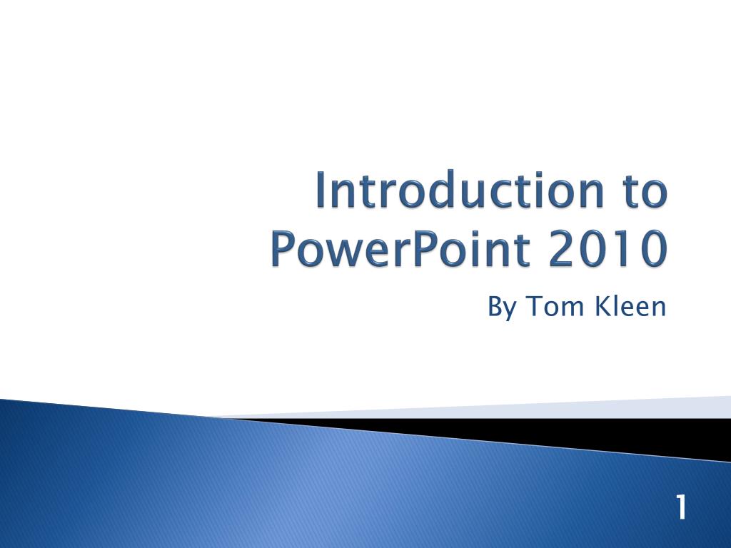 PPT - Introduction to PowerPoint 2010 PowerPoint Presentation, free ...