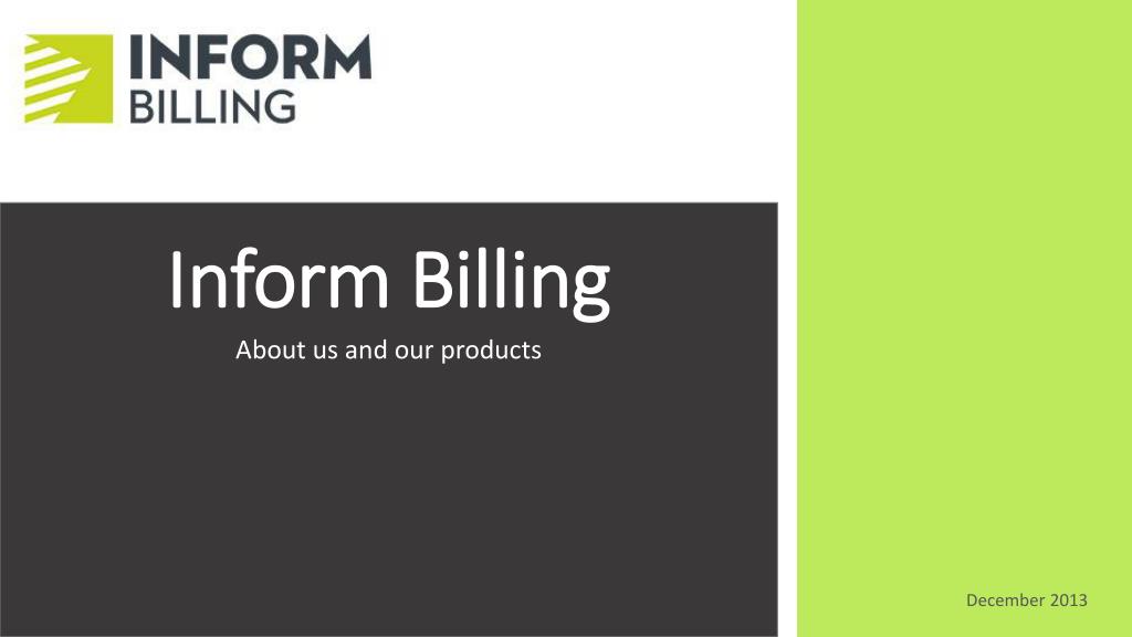 PPT - Inform Billing PowerPoint Presentation, free download - ID:4951814