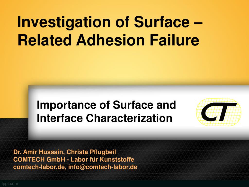 PPT - Importance of Surface and Interface Characterization PowerPoint ...