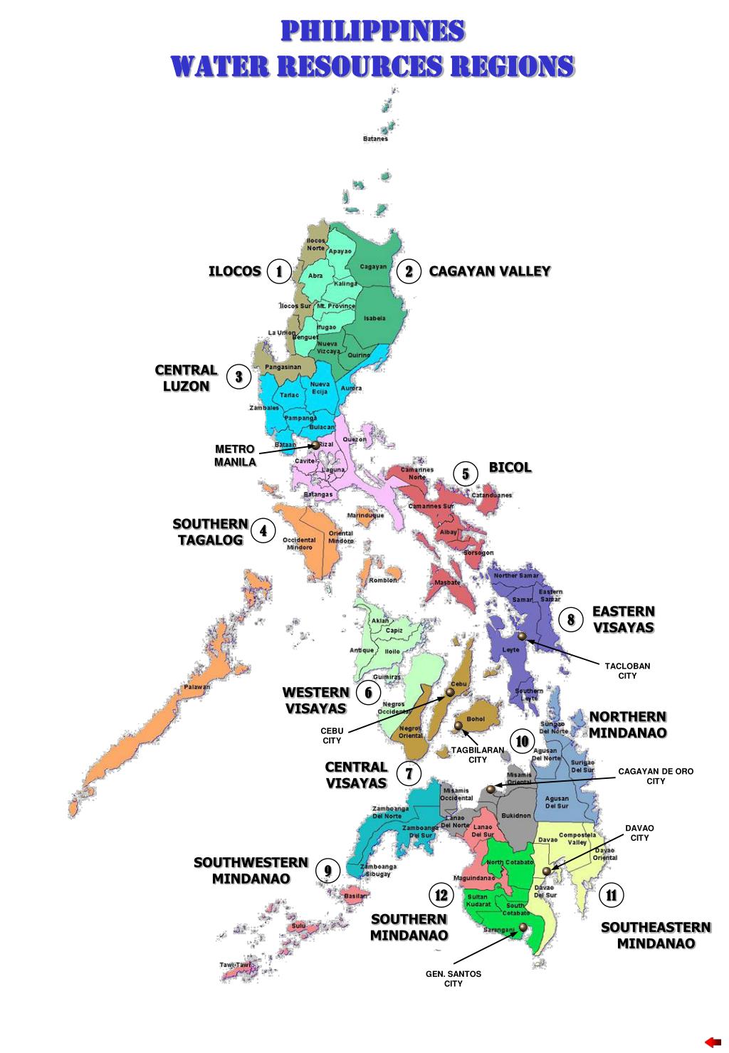 PPT - PHILIPPINES WATER RESOURCES REGIONS PowerPoint Presentation, free ...