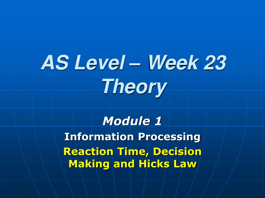 PPT - AS Level – Week 23 Theory PowerPoint Presentation, free download ...