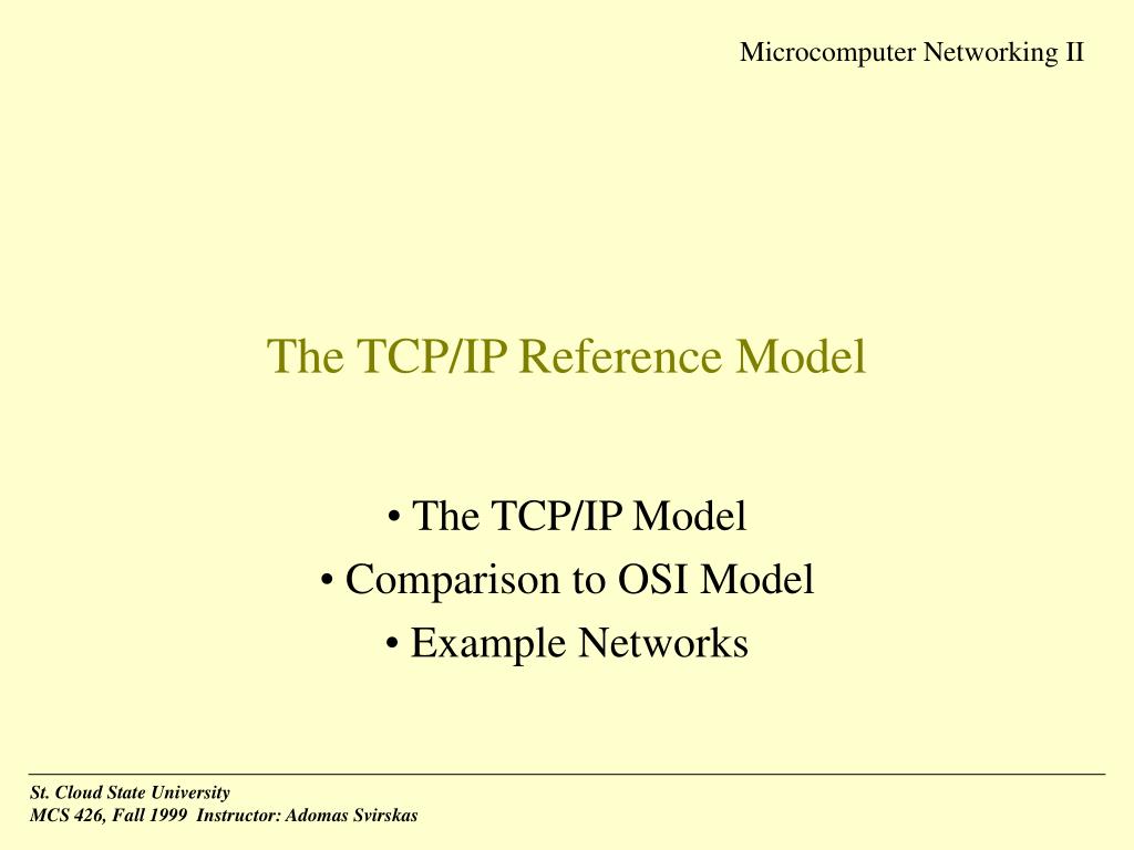PPT - The TCP/IP Reference Model PowerPoint Presentation, free download ...