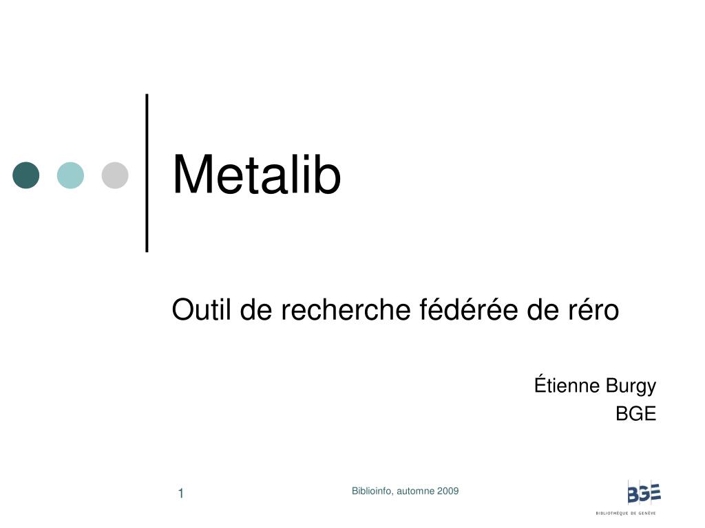 PPT - Metalib PowerPoint Presentation, free download - ID:4961821