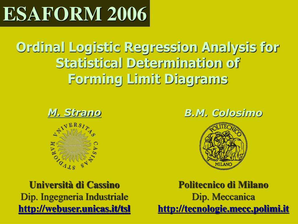 PPT - Ordinal Logistic Regression Analysis for Statistical ...