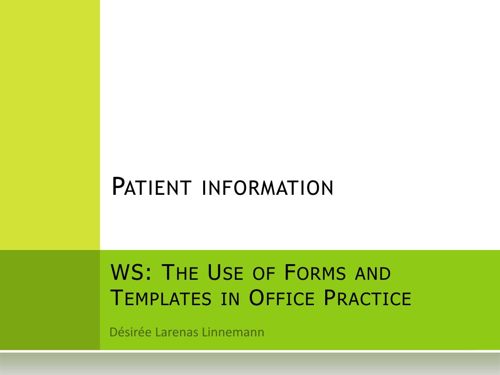 PPT - Patient information PowerPoint Presentation, free download - ID ...
