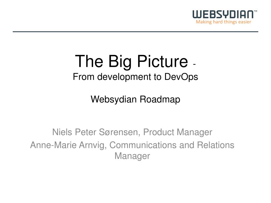 PPT - The Big Picture - From development to DevOps Websydian Roadmap ...