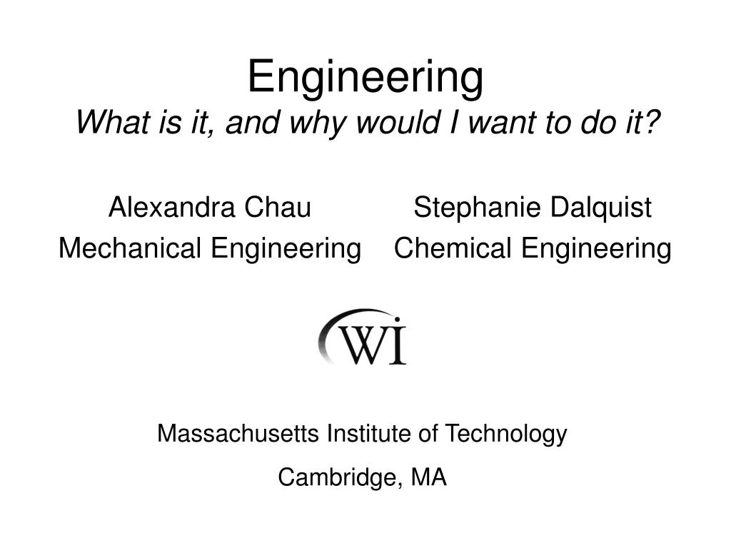 PPT - Engineering What is it, and why would I want to do it? PowerPoint ...