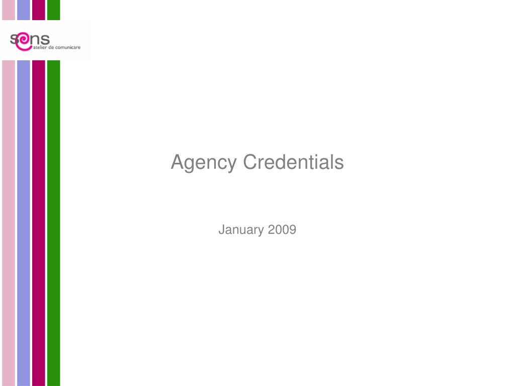PPT - Agency Credentials PowerPoint Presentation, free download - ID ...