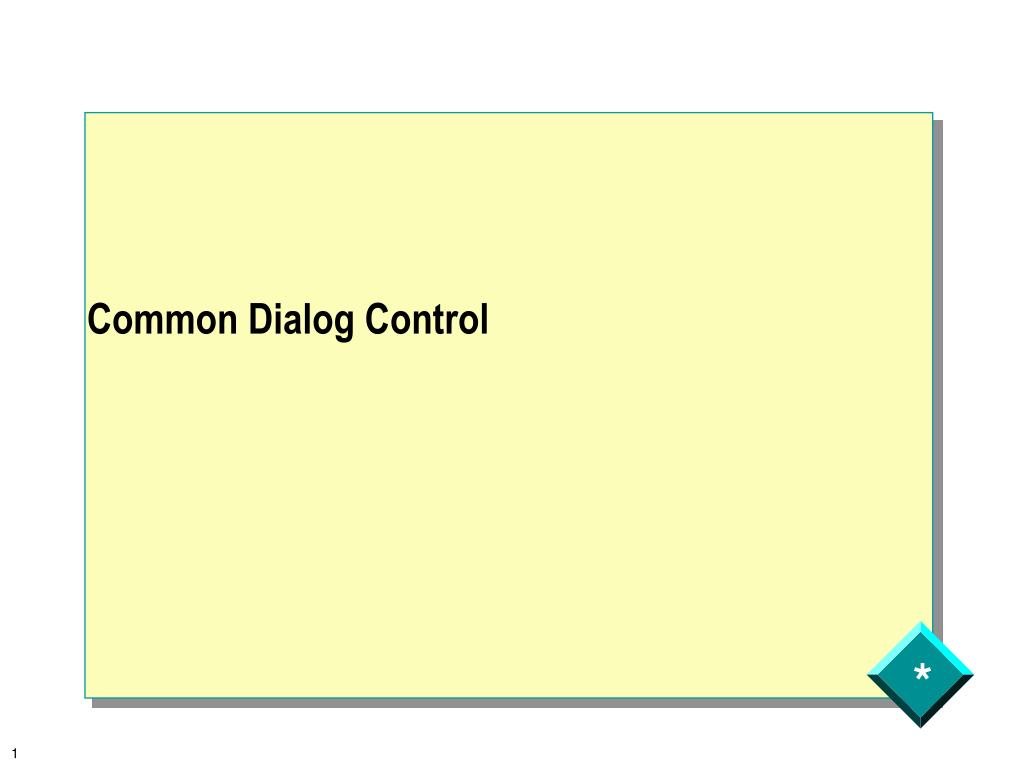 PPT - Common Dialog Control PowerPoint Presentation, free download - ID ...